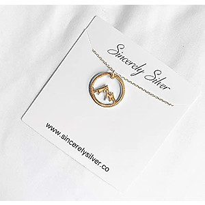 Sincerely Silver Mountain Necklace - The Original Circle Mountain Necklace (Gold Tone)
