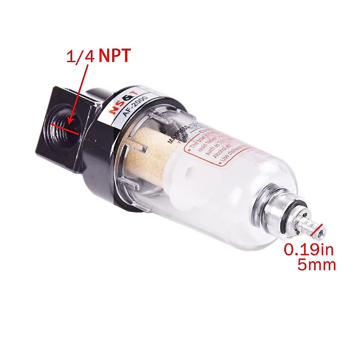 AF2000 Pneumatic 1/4G Inch Air Oil Water Filter Air Tool Compressor Filter Air Filter Kit