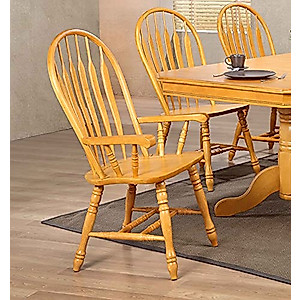Sunset Trading Comfort Dining Arm Chair, 41", Light Oak