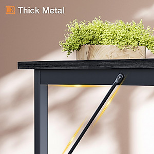 ODK Computer Writing Desk 55 inch, Sturdy Home Office Table, Work Desk with A Storage Bag and Headphone Hook, Vintage