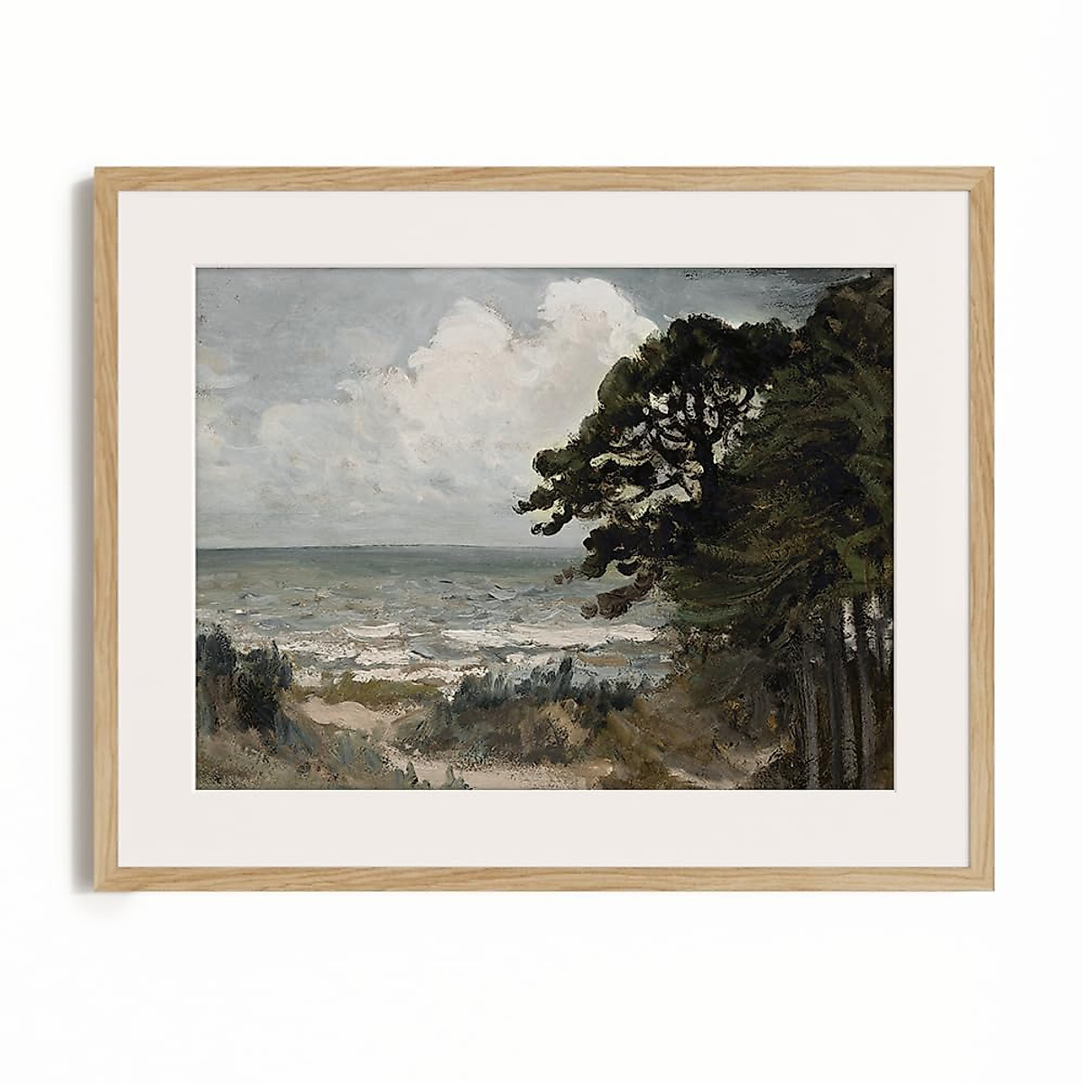 Farmhouse Still Life Picture Living Room - Abstract Coastal Seascape Beach Oil Painting - 11 x 14 Art Print- Rustic Vintage Decor for Bedroom - Art Deco Wall Art for Kitchen - Antique French Poster
