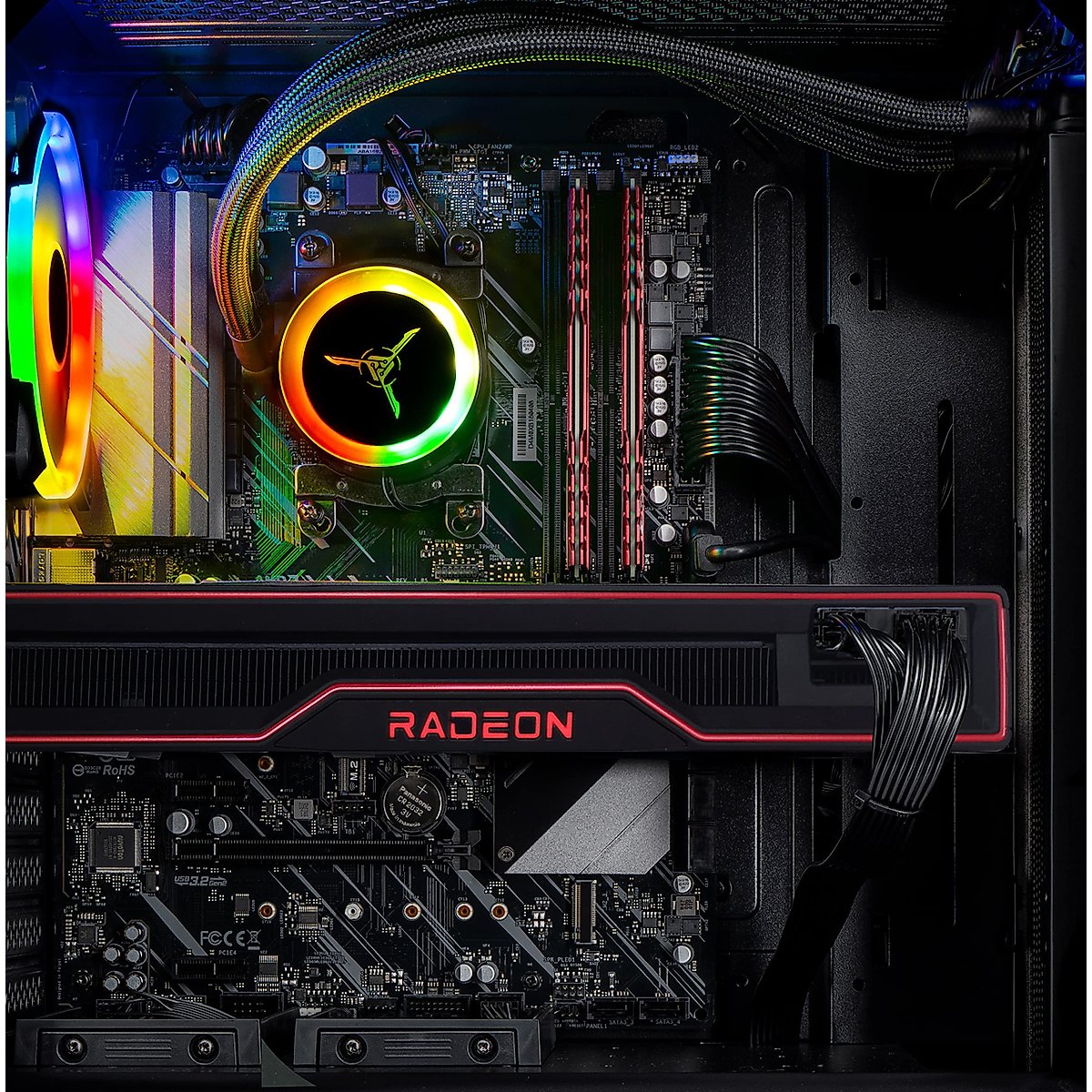 Skytech Chronos Gaming PC Desktop - AMD Ryzen 9 5900X 3.7GHz, 6700XT 12G GDDR6, 16GB DDR4 3200, 1TB NVMe SSD, 240MM AIO, AC WiFi, Windows 10 Home 64-bit, Black