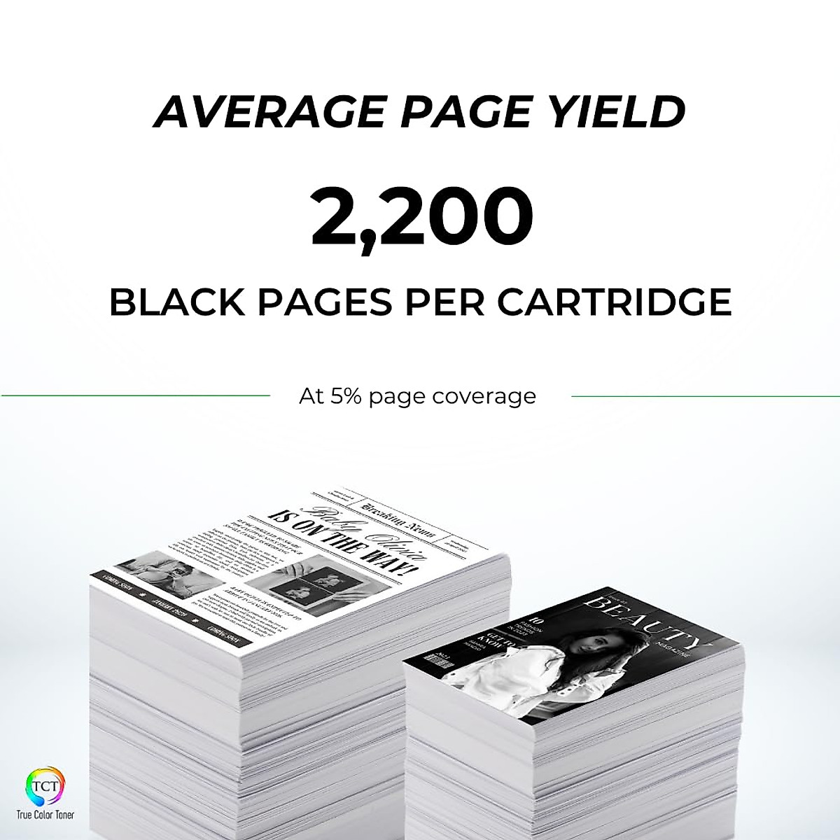 TCT 046A Black Toner Cartridge - Premium Compatible Replacement for Canon 046 Black Works with Canon Color ImageClass MF731CDW MF733CDW MF735CDW LBP654CDW Printers (2,200 Pages)