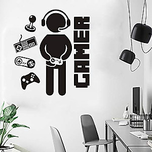 Game Decals for Boys Room, Creative Game Wall Sticker for Kids Room Boys Bedroom Playroom Wall Decor (Game Decal D)