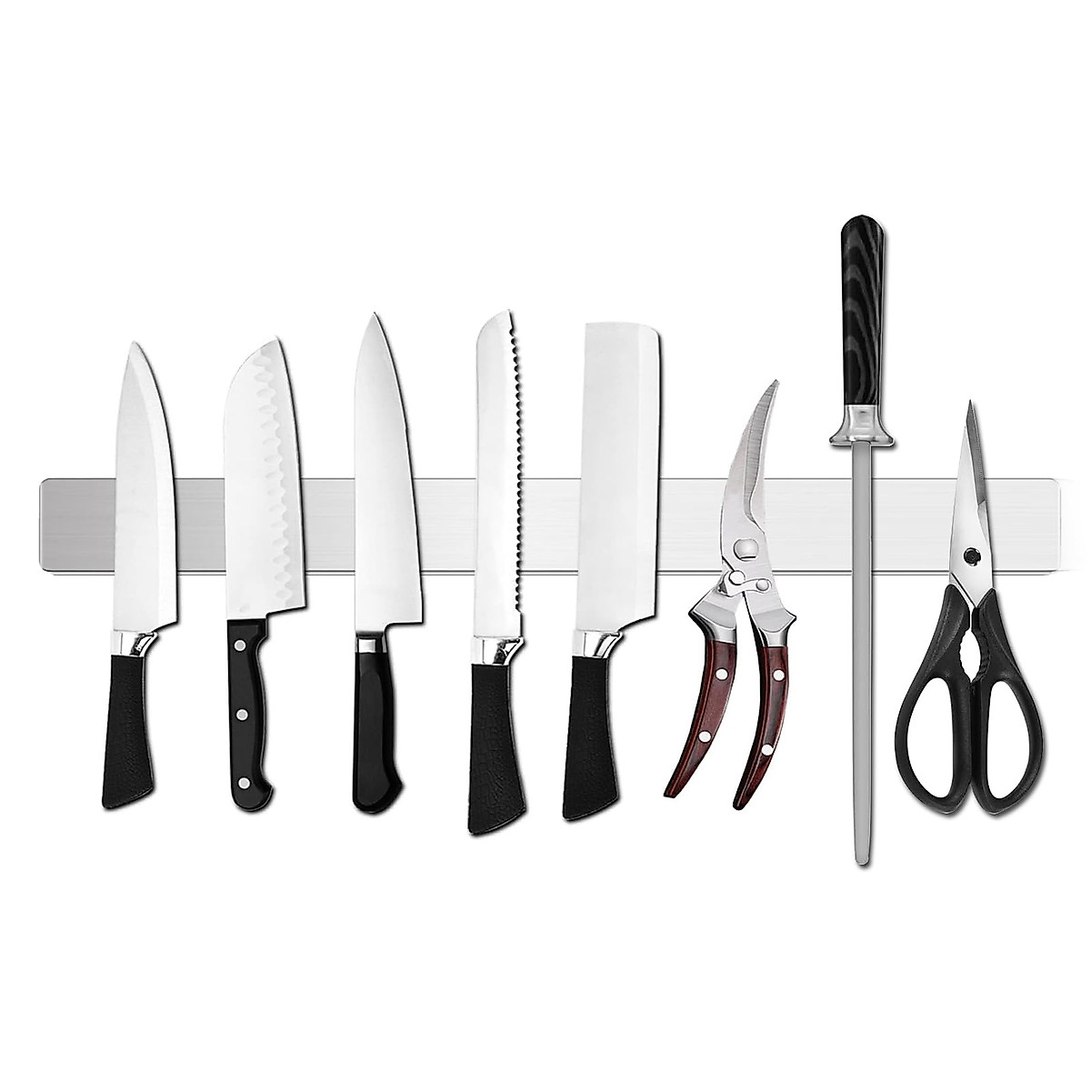 Magnetic Knife Holder for Wall, Magnetic Knife Holder, Strip Magnetic Knife Holder for Wall, Magnetic Knife Holder for Fridge, for Home Kitchen Utensil Holders, Easy to Install (16Inch)