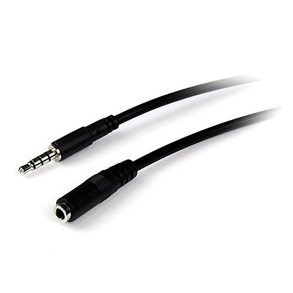 StarTech.com 1m 3.5mm 4 Position TRRS Headset Extension Cable & StarTech.com Headset Adapter, Microphone and Headphone Splitter - Black
