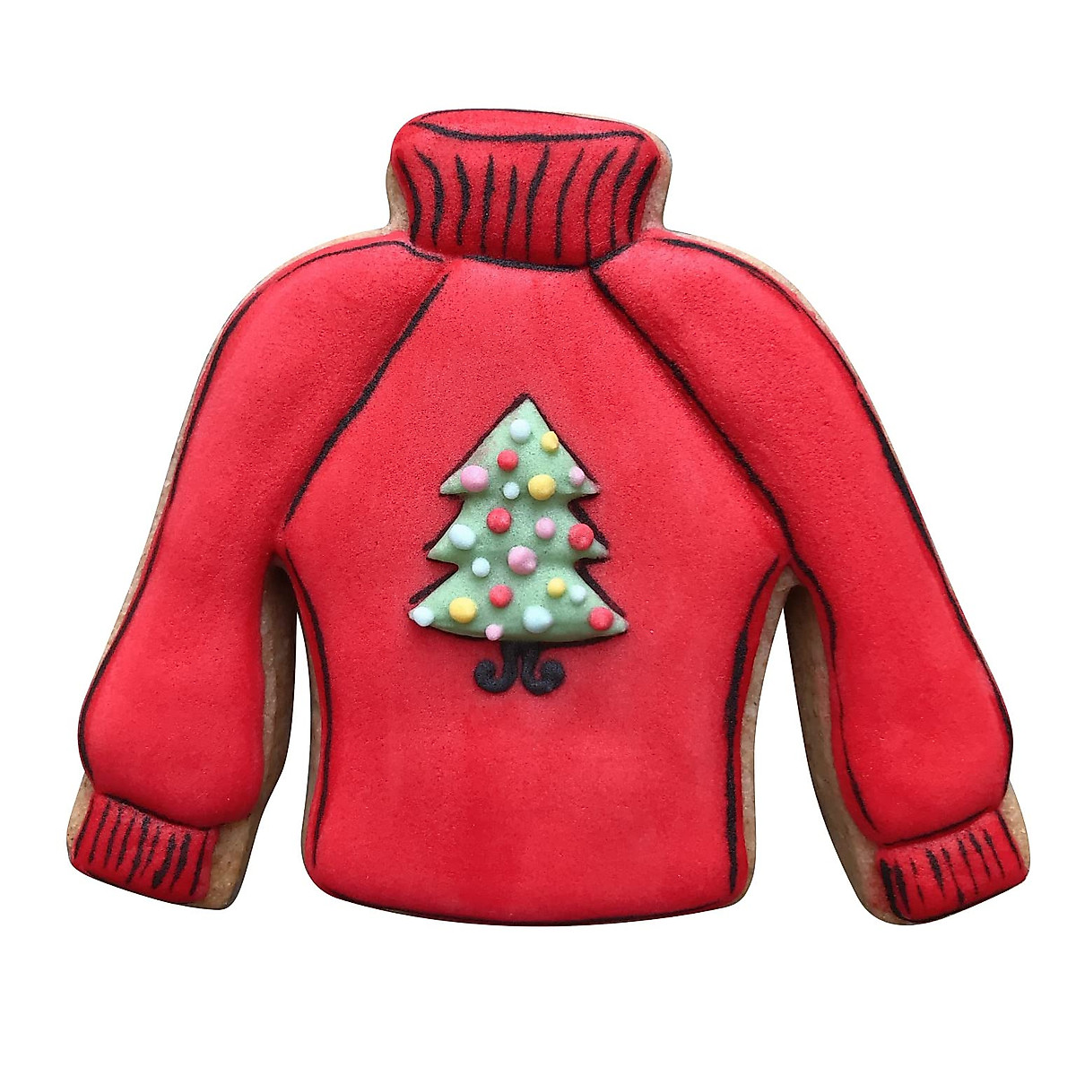 LILIAO Christmas Winter Ugly Sweater Cookie Cutter - 4.2 x 3.2 inches - Stainless Steel