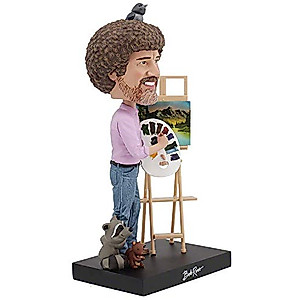 Royal Bobbles Bob Ross Bobblehead, Premium Polyresin Lifelike Figure, Unique Serial Number, Exquisite Detail