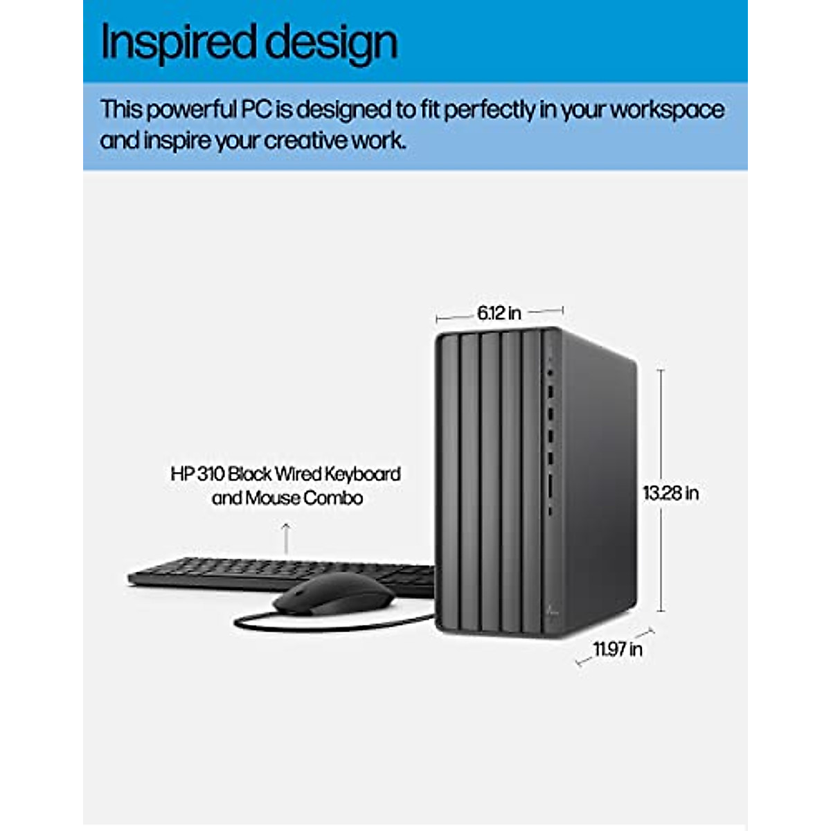 HP ENVY Desktop Computer, Intel Core i7-10700, 16 GB RAM, 1 TB Hard Drive & 512 GB SSD Storage, Windows 10 Pro (TE01-1254, 2020 Model)