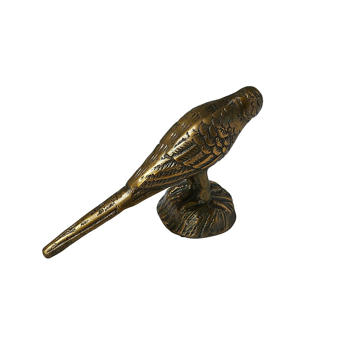 Decorative Embossed Aluminum Bird, Antique Gold Finish