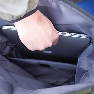 Waterproof Backpack with Laptop Sleeve | Heavy Duty Hiking, Kayak Dry Bag Backpack | Roll-Top Closure (25L Black)