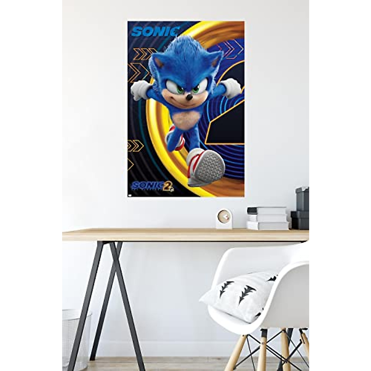 Trends International Sonic The Hedgehog 2 - Sonic Wall Poster, 22.375" x 34", Unframed Version