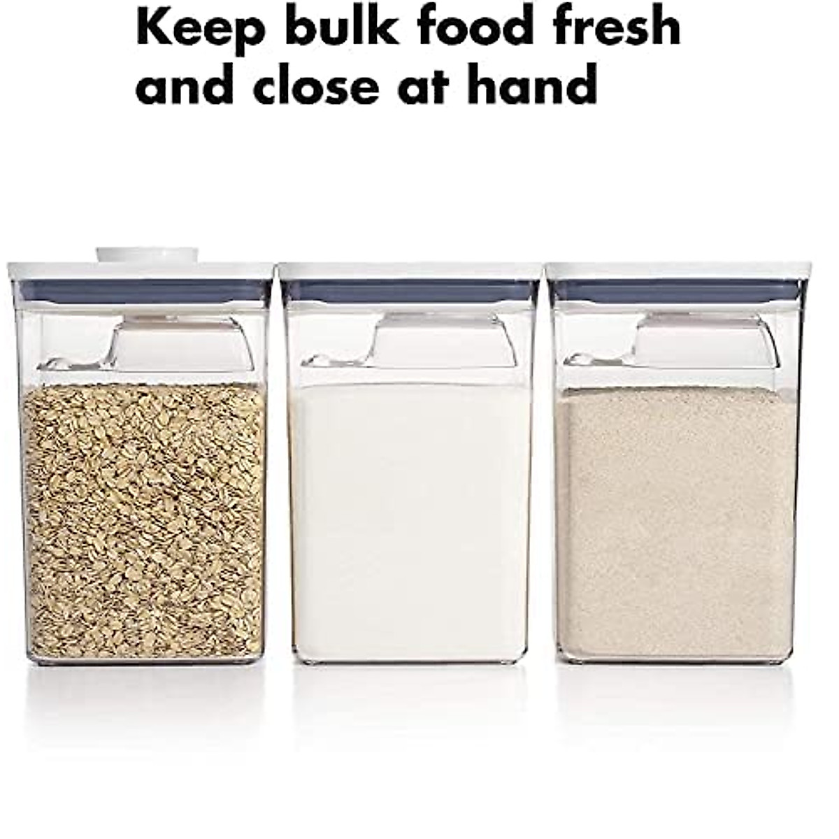 OXO Good Grips 12-Piece POP Container Bulk Set - 6 Count 4.4 Qt Containers, 6 Scoops