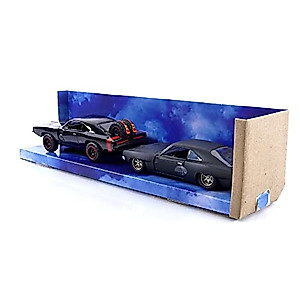 Fast & Furious 1:32 Dom's Dodge Charger & 1968 Dodge Charger Widebody Die-cast Car Twin Pack, Toys for Kids and Adults