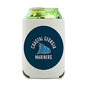 College of Coastal Georgia Mariners Logo Can Cooler - Drink Sleeve Hugger Collapsible Insulator - Beverage Insulated Holder