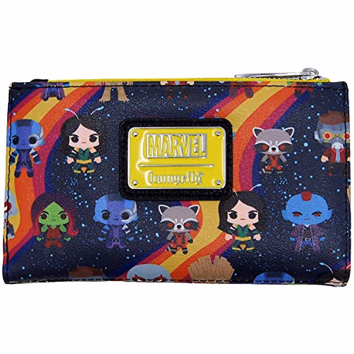 Loungefly Marvel Guardians of the Galaxy Chibi Print Flap Wallet