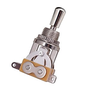 JD.Moon Electric Guitar 3 Way Toggle Switch Pickup Selector Switch with Brass Tip Knob (Chrome)