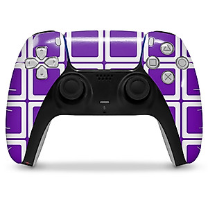 WraptorSkinz Skin Wrap compatible with Sony PS5 DualSense Controller Squared Purple (CONTROLLER NOT INCLUDED)