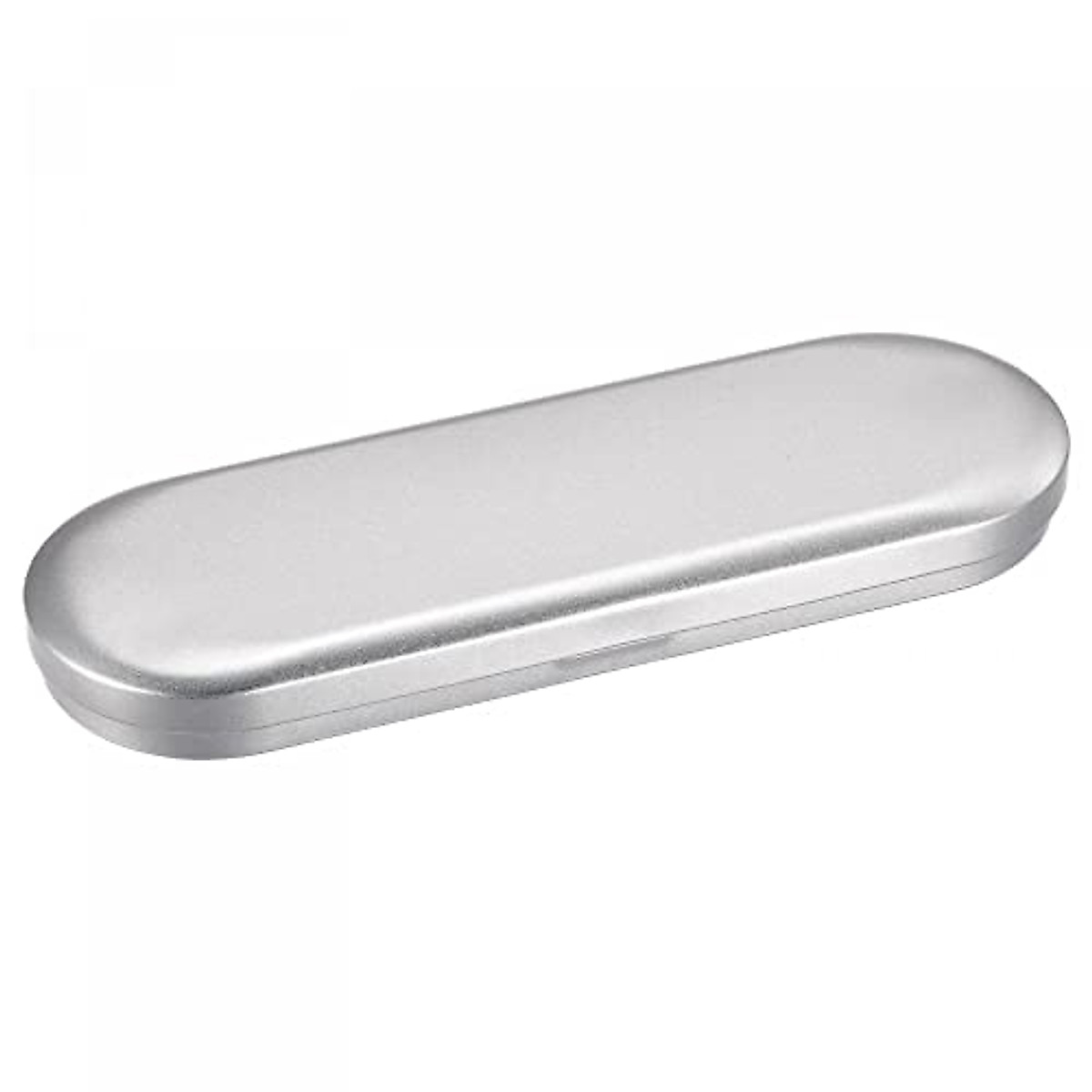 uxcell Metal Tin Box, 2pcs 6.89" x 2.36" x 0.71" Rectangular Empty Tinplate Storage Containers with Hinged Lids, Silver Tone