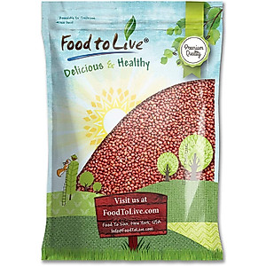 Food to Live - Adzuki Sprouting Beans, 5 Pounds Whole Raw Dried Azuki Beans (Red Mung Beans), Vegan, Kosher, Bulk. Rich in Minerals, Dietary Fiber, and Protein