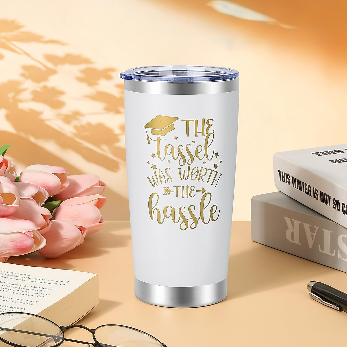 AYGE Graduation Gifts for Her 2025, Class Of 2025 Gifts, Graduation Gifts, Congratulation College High School Tumbler Travel Gifts Set, w/20 oz Tumbler