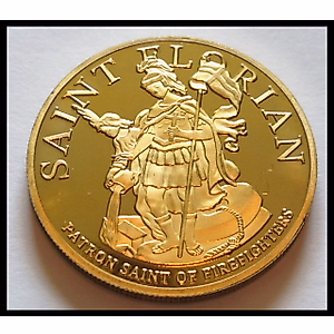 Hartford Fire Department Firefighter Colorized Challenge Art Coin