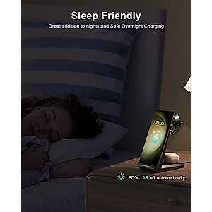 Wireless Charger for Samsung, ADADPU 3 in 1 Charging Station for Multi Devices Fast Charger Stand Dock for Galaxy S24 Ultra S23 S22 S21,Galaxy Watch 6/5/4/3/Pro,Galaxy Buds