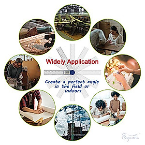 Digital Angle Finder Stainless Steel 7" 200mm 360° Angle Finder Tool for Woodworking,Machinery,Construction,Drawing,DIY Etc,Includes Special Storage Box,Polishing Cloth