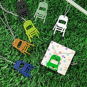 HILOLOA Folding Chair Necklace From Alabama Brawl Battle Of Montgomery Funny Fashion Classic Chair Jewelry for Women-black