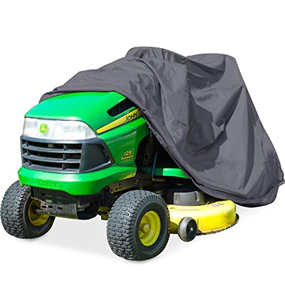 XYZCTEM Riding Lawn Mower Cover,Tractor Cover Fits Decks up to 54", Heavy Duty 420D Polyester Oxford Waterproof,Durable, UV, Water Resistant Covers for Your Rider Garden Tractor(Grey,72"L x 54"W x 46"H)