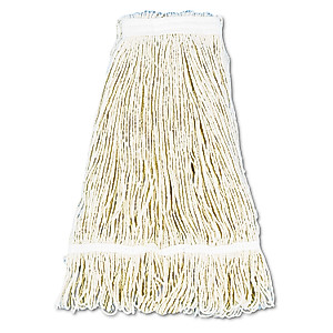Unisan 424CCT Pro Loop Web/Tailband Wet Mop Head, Cotton, 24oz, White