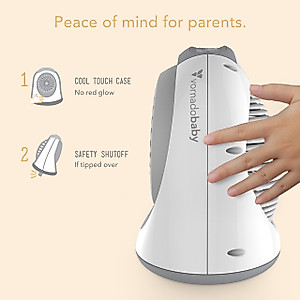 Vornadobaby Sensa Nursery Space Heater, 1200W with Adjustable Thermostat, Electric Heater for Baby with Locking Controls, Tipover Protection, Safety Shutoff, Crib Temperature Sensor