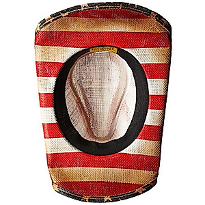 Gold Coast Sunwear 100534607 American Flag Cowboy Hat, White