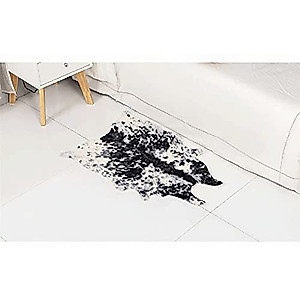 Cow Print Rug Faux Fur Rug Hide Area Rug ,2ft X 3ft, Carpet Faux Cow Skin Fur Animal Print Rugs for Home Office Living Room, Bedroom, Black and White