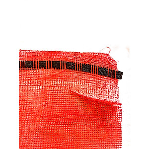 St. Boniface Bag Company | Red Mesh Bags | Size: 16 X 25" | Potato Storage | Onion Bag | Vegetable Bag | Firewood Bag | Reusable Produce Bag | Heavy Duty Grocery Mesh Bags | 25 LBS CAPACITY (5)