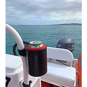 Dadding & Co. Original DaddieCaddie Cup Holder for Strollers, Golf Carts, Boats and Bikes – Includes Mounting System – Discretely Holds 12 Oz. Beverage Cans for Happy Hour on The Go