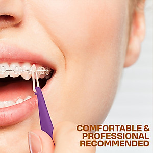 1/4 Inch Orthodontic Elastic Rubber Bands - 100 Pack, Neon, Heavy Force 4.5 oz - Dental Rubber Bands, Teeth Rubber Bands Gap Fixer, Dreadlock Rubber Bands, 1 Elastic Placer for Braces Included