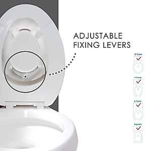 KIDOOLA Toilet Seat for Potty Training – Perfect Toddler & Kids Toilet Trainer with Splash Guard, Handles and Backrest – Children’s Portable Potty Seat for Use on Round & Oval Toilets