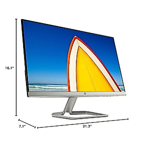 HP 24f 23.8" Ultra Slim Bezels IPS LED Display FHD FreeSync Monitor, HDMI VGA-Natural Silver (Renewed)