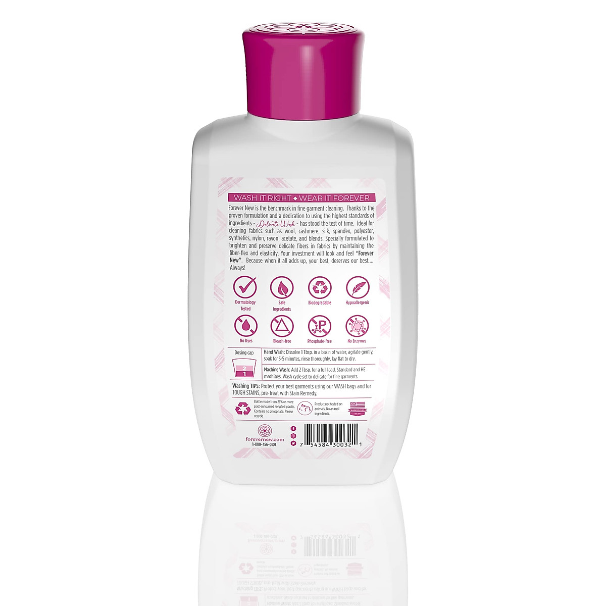 FOREVER NEW Liquid Laundry Detergent – Nontoxic Hypoallergenic Laundry Soap, Safe for Colors & Sensitive Skin - Essential Laundry Supplies, Delicate Fabric Care Wash (Original Scent, 32 fl. oz)