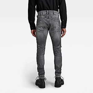 G-STAR 5620 3D Zip Knee Skinny Fit Jeans, Vintage Ripped Basalt, 32W x 34L