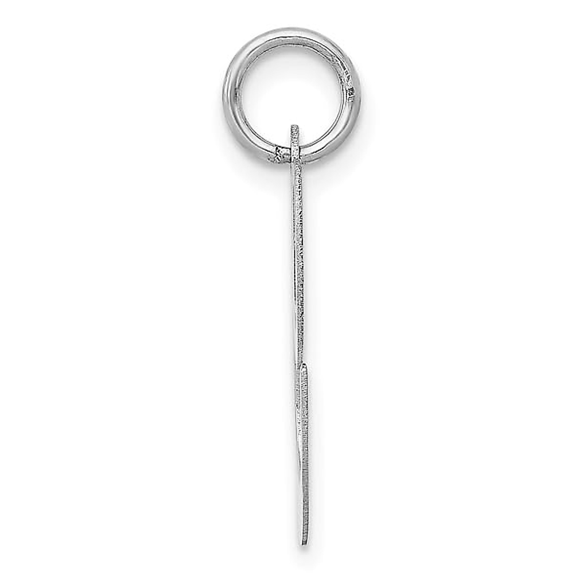 14K White Gold Large Dainty Letter C Initial Name Monogram Necklace Charm Pendant Only