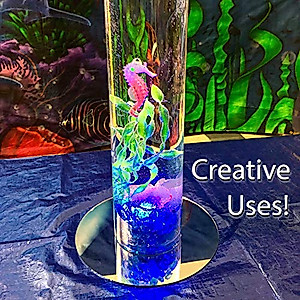 Otterly Pets Plastic Plants for Fish Tank Decorations Large Artificial Aquarium Decor and Accessories (Blue and Purple 8-Pack)