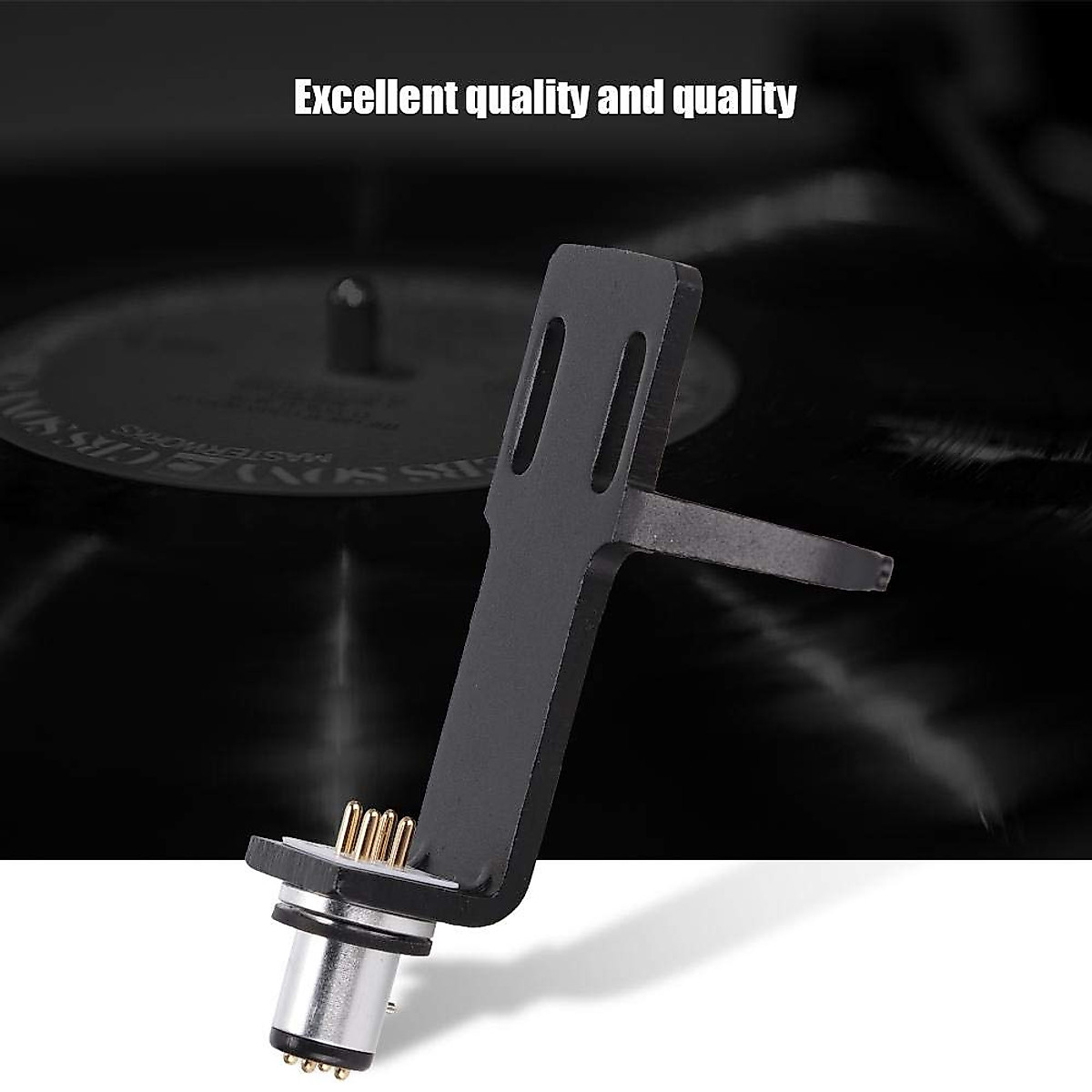 Phono Headshell Turntable Phonograph Player Headshell High-end Phono Cartridge Headshell Record Player Ki(Black)