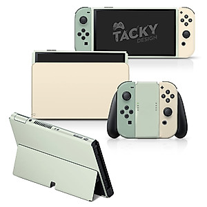 Tacky Design Classic Pastel Skin Compatible with Nintendo Switch OLED Skin -Vinyl 3M Colorwave Stickers Set - Compatible with Nintendo Switch OLED Skin Joy Con, Console, Dock Wrap - Decal Full Wrap
