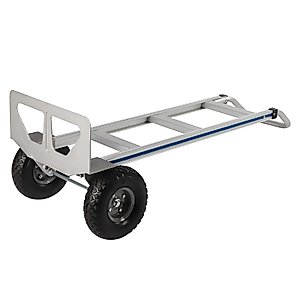 Heavy Duty Hand Truck-Industrial Strength 500 Pound Weight Capacity-Hand Truck Dolly Aluminum Dolly Cart with Enlarged Rubber Wheels(9.84in) for Moving
