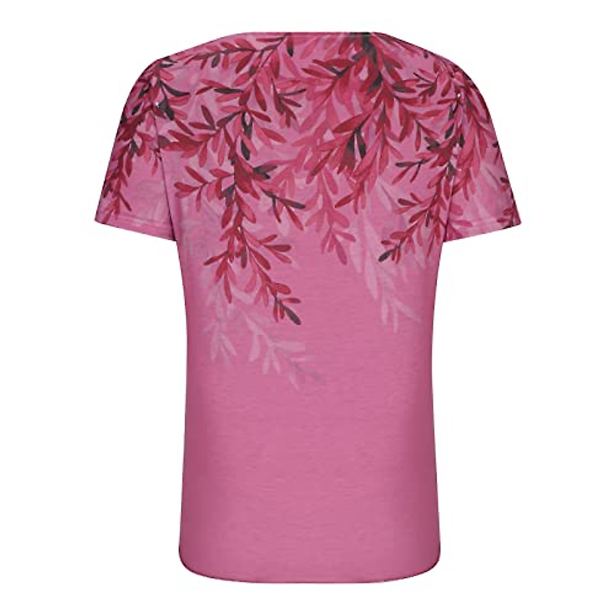 Ceboyel Womens 2023 Floral Print Summer Tops Dressy Trendy Shirts Short Sleeve Casual Blouses Trendy Ladies Clothes Womens Tshirts Red l