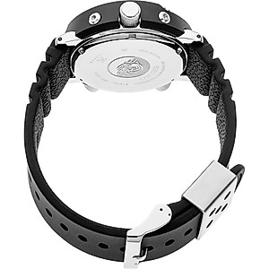 Seiko SNJ025 Hybrid Dive Watch for Men - Prospex - Solar, with Black Dial, Lightweight Matte Black Case, and Stopwatch Function, 200m Water-Resistant