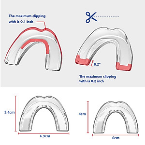 Rossy Mouth Guard for Clenching Teeth at night, Moldable Night Guards for Teeth Grinding 2 Sizes Pack of 4