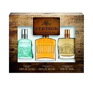 Stetson OMNI 3pc Set Decanter Set - 2.25oz Cologne Perfume (Original) + 1.75oz Cologne Perfume (Fresh) + 2oz Cologne Perfume (Rich Suede)